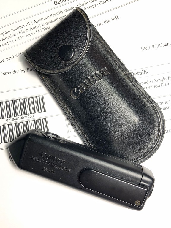 Canon Barcode Reader E – Utah Film Photography